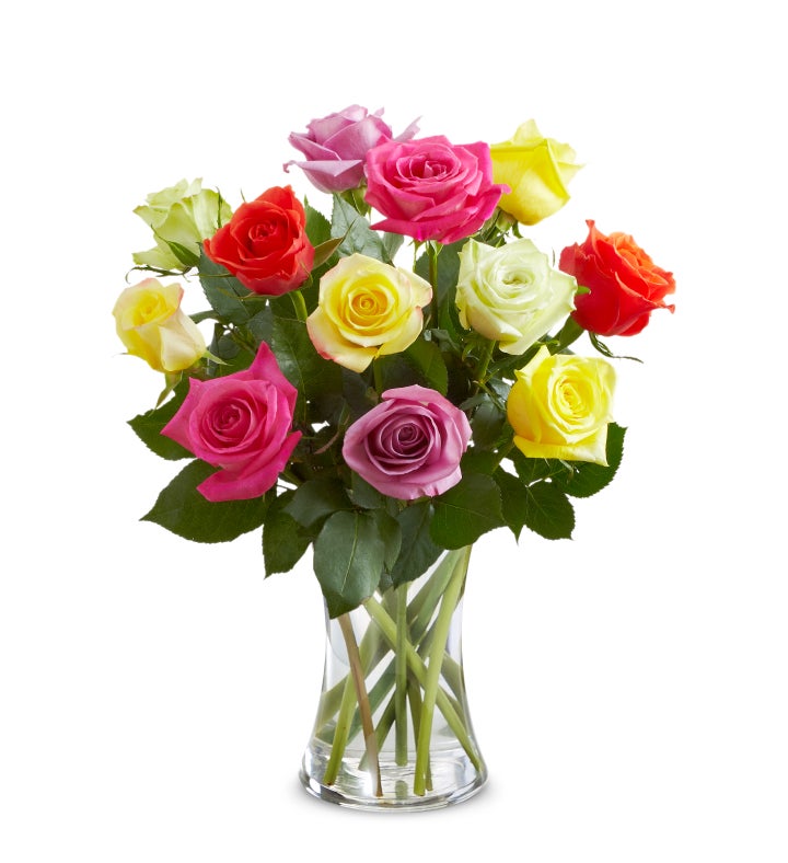 Assorted Bright Roses | Florists.com